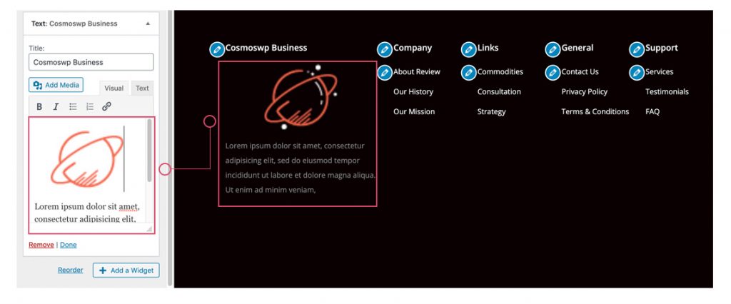 How to Set a Logo in Footer Widget? - Documentation